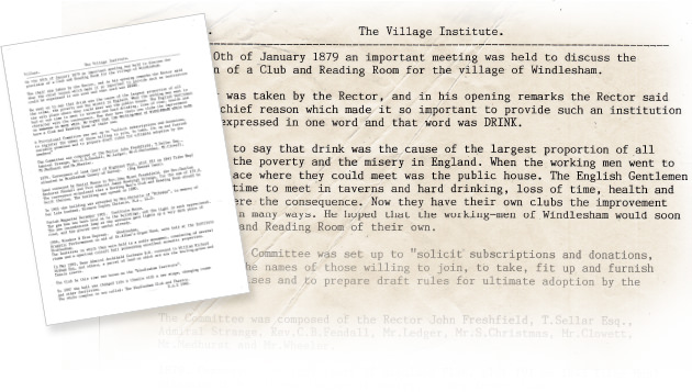 history-letter - The Windlesham Club and Theatre